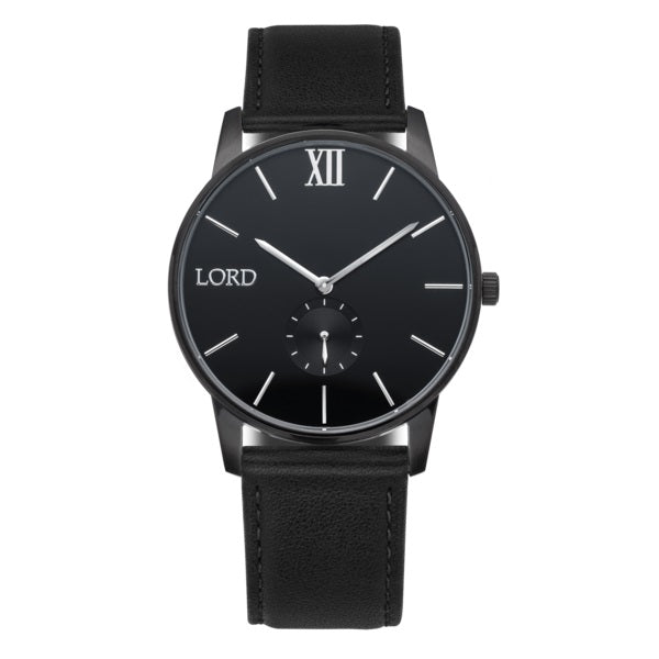 Solitude Black Silver Watch | Men's Watches | Lord Timepieces